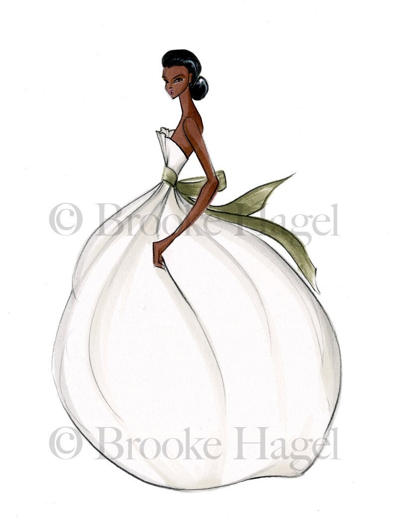 Bridal Illustration Print-bride Fashion Illustration-bride Sketch ...