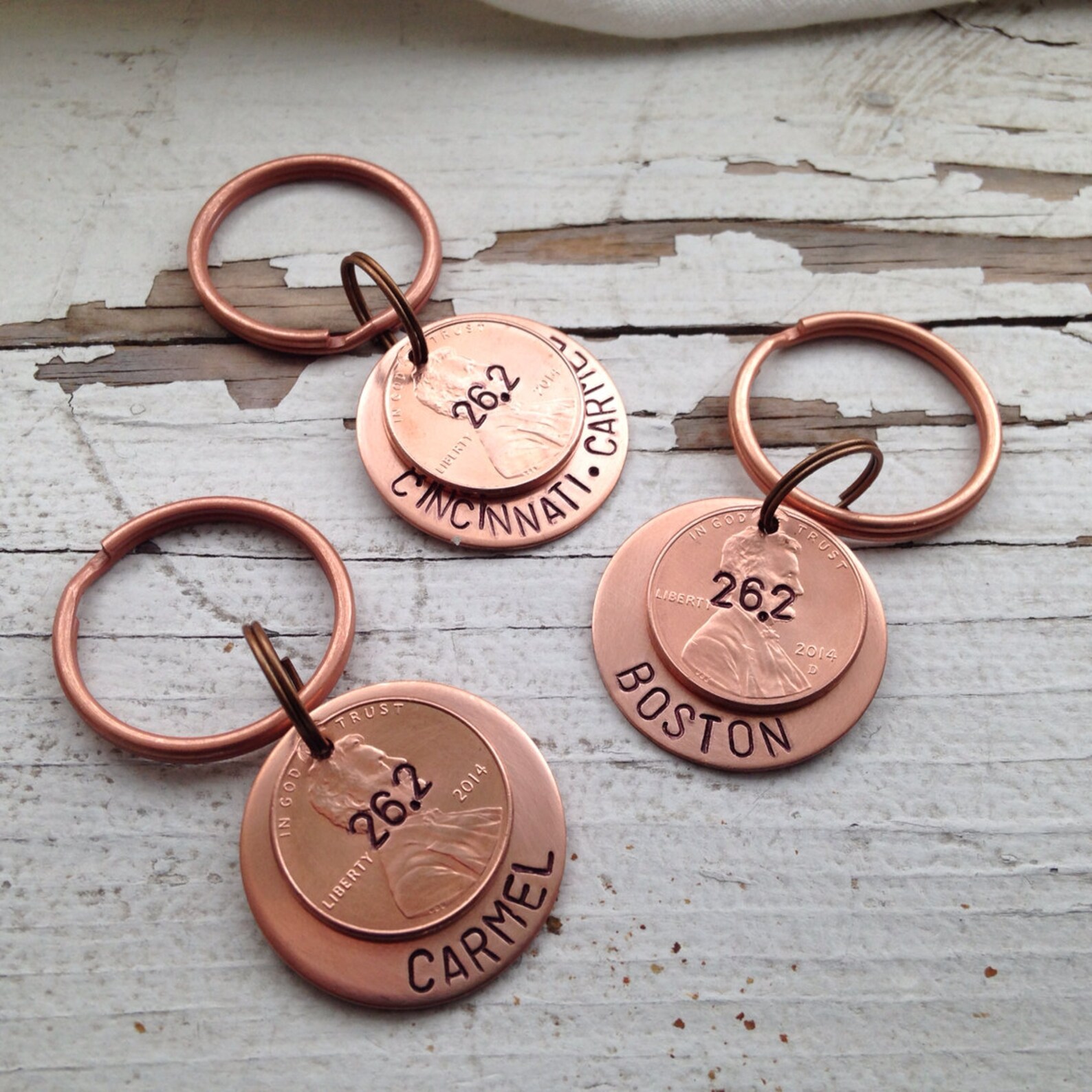 Marathon Runners Keychain 13.1 26.2 5k 10k Penny Lucky Penny - Etsy