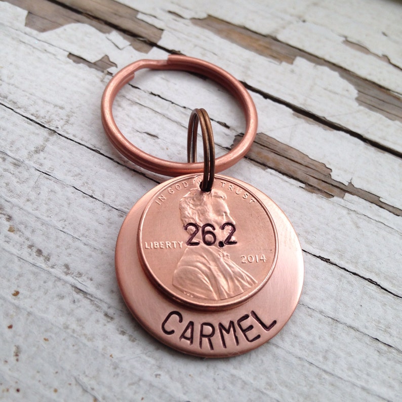 Marathon Runners Keychain 13.1 26.2 5k 10k Penny Lucky Penny - Etsy