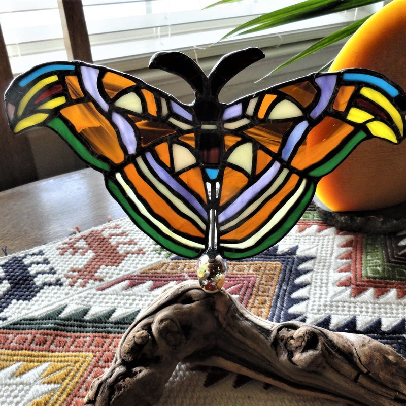 Stained Glass Moth - Etsy