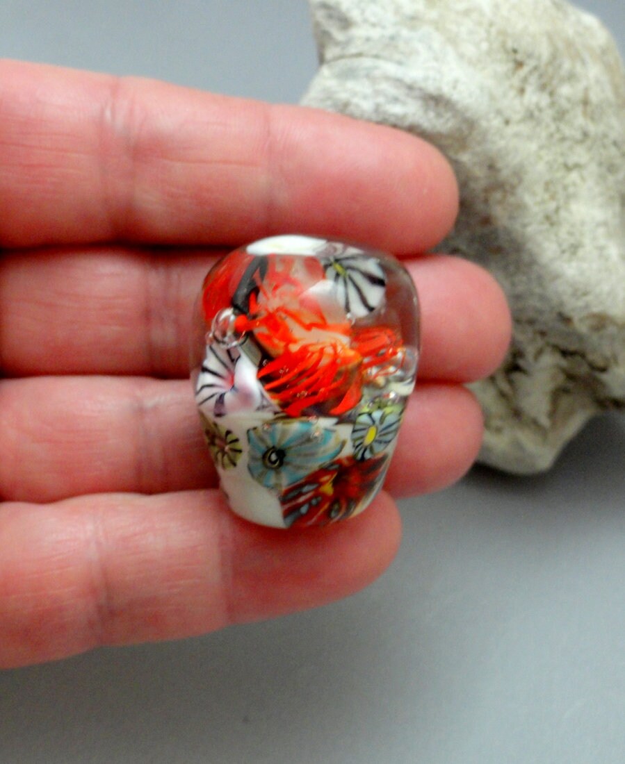 Lampwork Focal Ocean Bead Coral Reef Bead Flamework Torch - Etsy