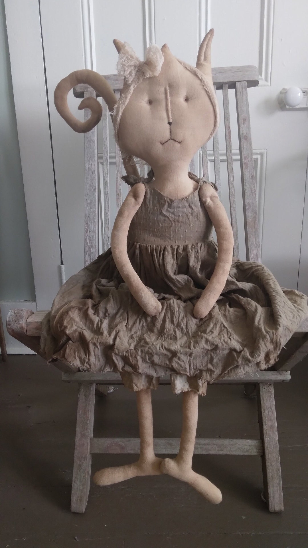 Cat Doll Pattern Primitive Pattern Primitive Cat Pattern - Etsy