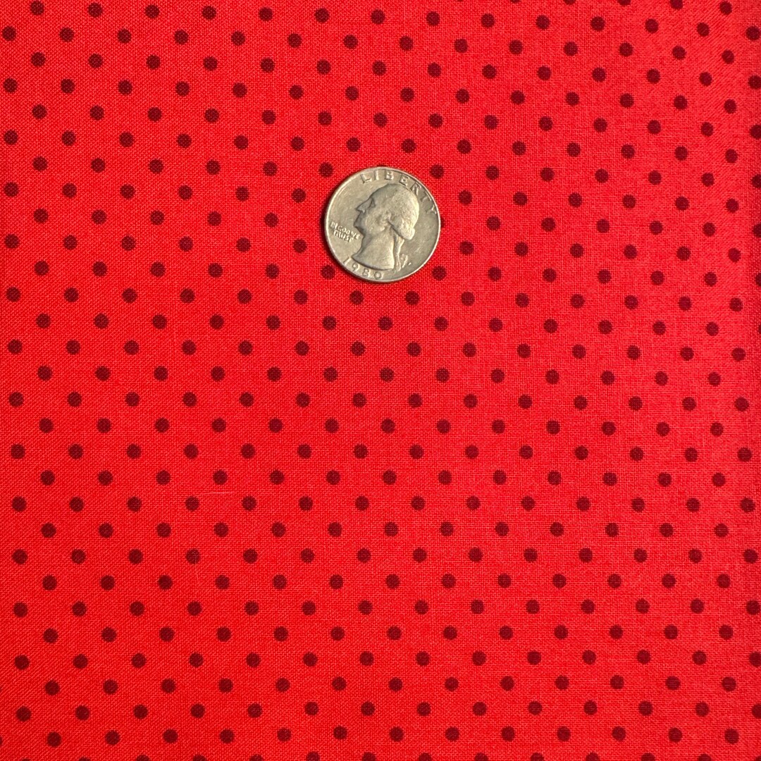 Red Polka Dot | Friends & Flowers | Mary Engelbreit Fabric - Etsy