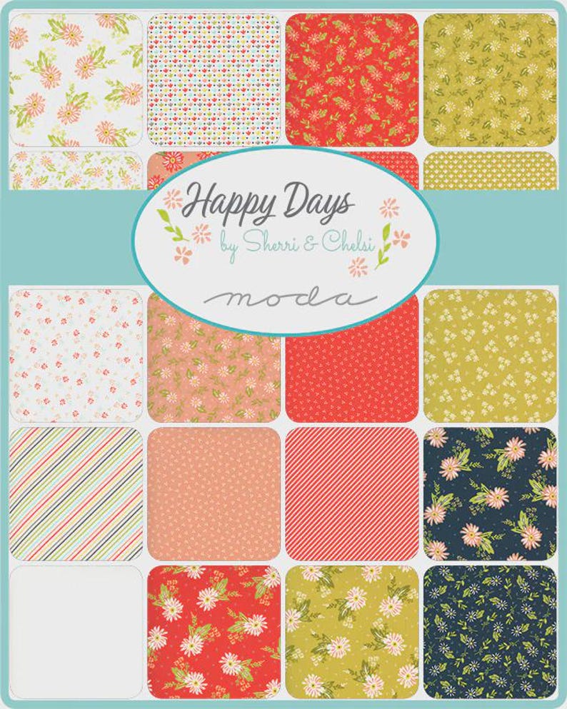 Red Dots Fabric | Happy Days by Sheri & Chelsi | Moda Fabrics - Etsy
