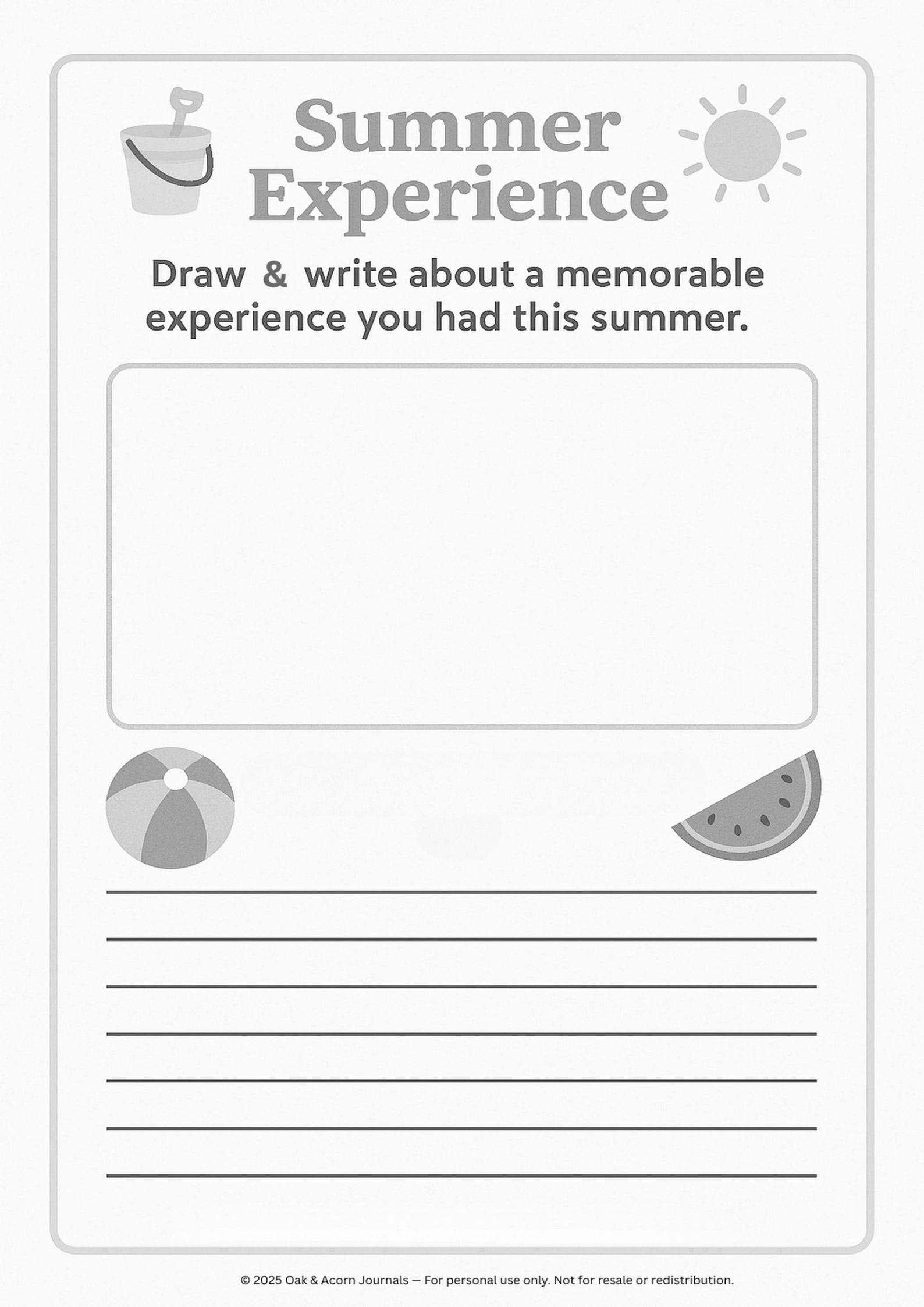Kids Scavenger Hunt – Printable Activity Pack, Reflection Journal (A4 ...