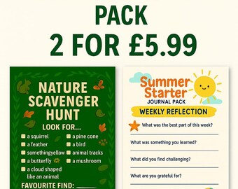Printable Nature Journal for Kids – Summer Scavenger Hunt (PDF) - Etsy
