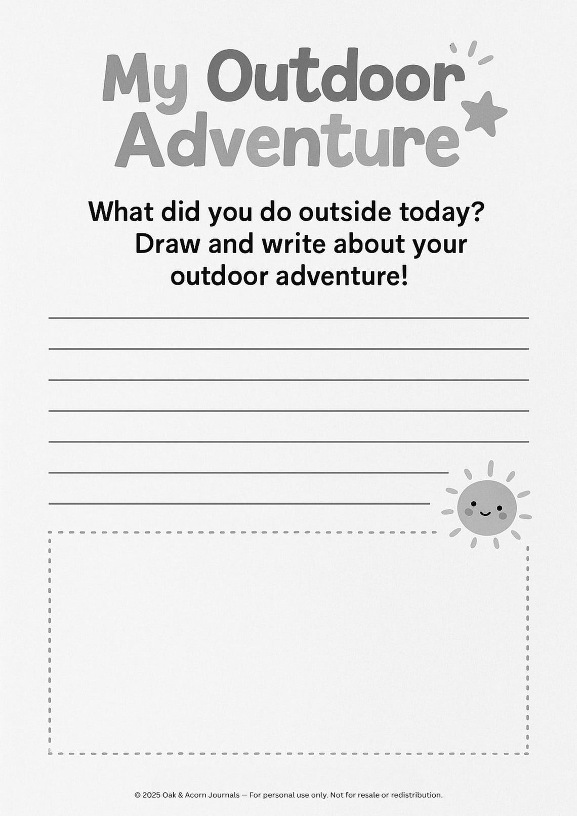Kids Scavenger Hunt – Printable Activity Pack, Reflection Journal (A4 ...