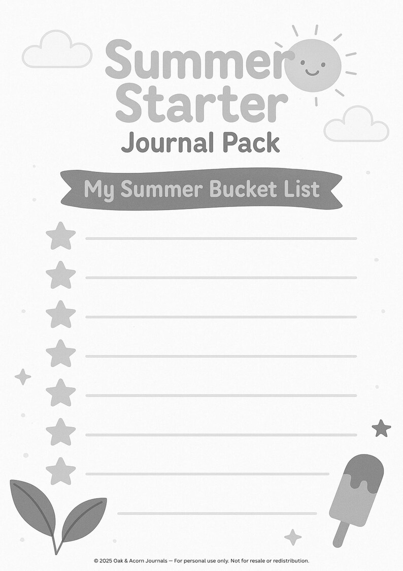 Kids Scavenger Hunt – Printable Activity Pack, Reflection Journal (A4 ...