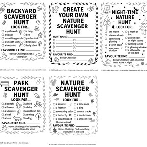 Kids Scavenger Hunt – Printable Activity Pack, Reflection Journal (A4 ...