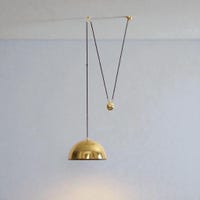 Brass Pulley Pendant Light Counterweight Light Rise and Fall Pendant ...