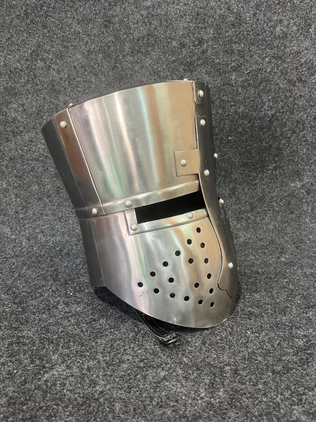Medieval Crusader Great Helm | 18 Gauge Steel Knight Helmet for Cosplay ...