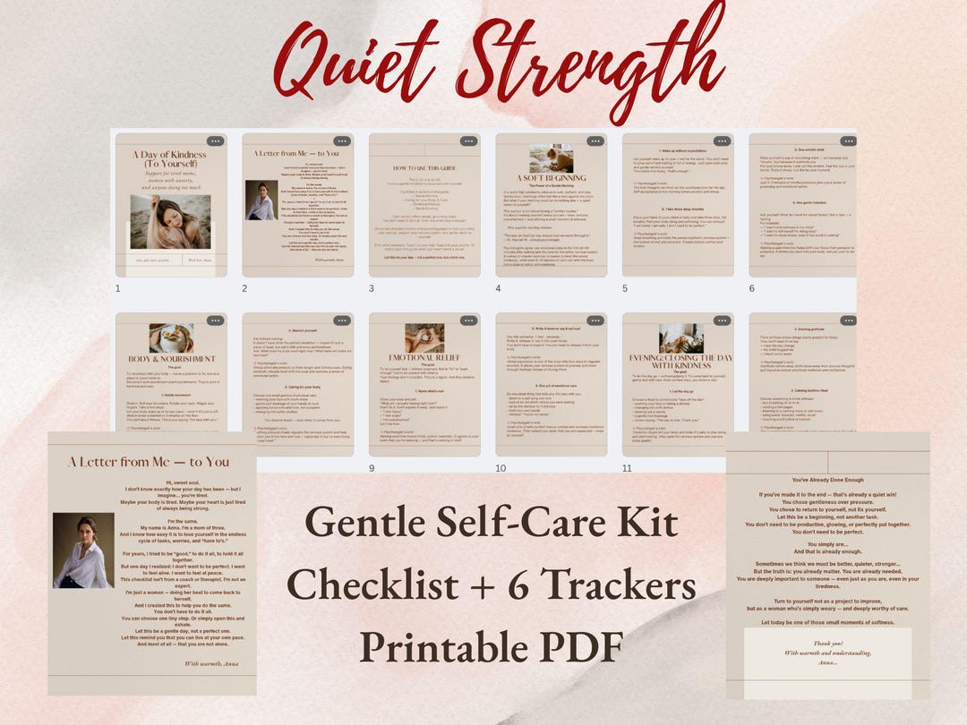 Self-care Checklist & Tracker: Printable Mental Health Kit (PDF ...