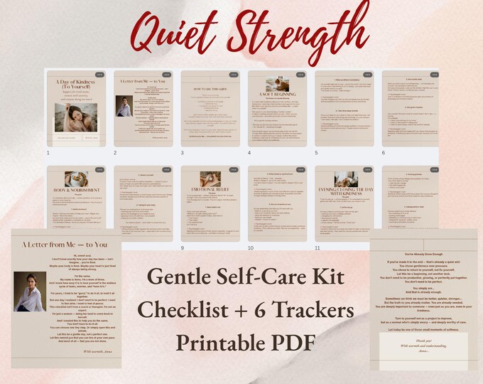 Self-care Checklist & Tracker: Printable Mental Health Kit (PDF ...