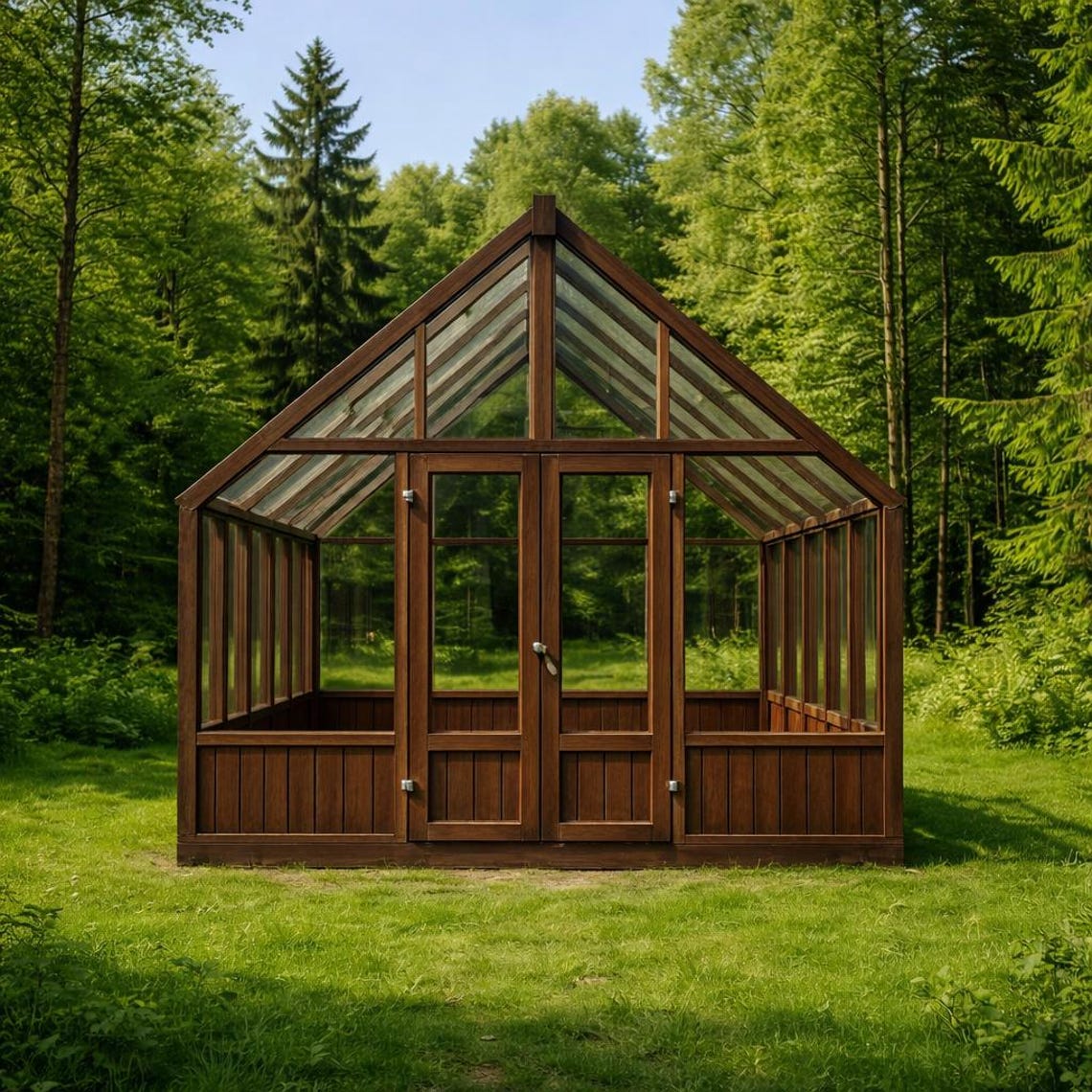 Greenhouse Building Plans 10x13 Ft | Wooden Glass Greenhouse DIY Plans ...