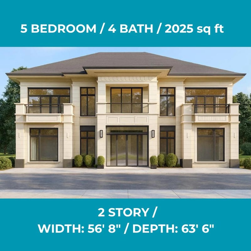 Two Story Modern House - Etsy