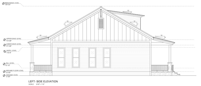 Modern Farmhouse Plan | 3 Bedroom Home Architectural Drawings FULL ...