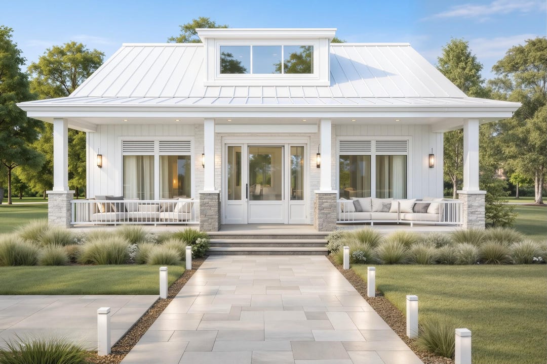Modern Farmhouse Plan | 3 Bedroom Home Architectural Drawings FULL ...