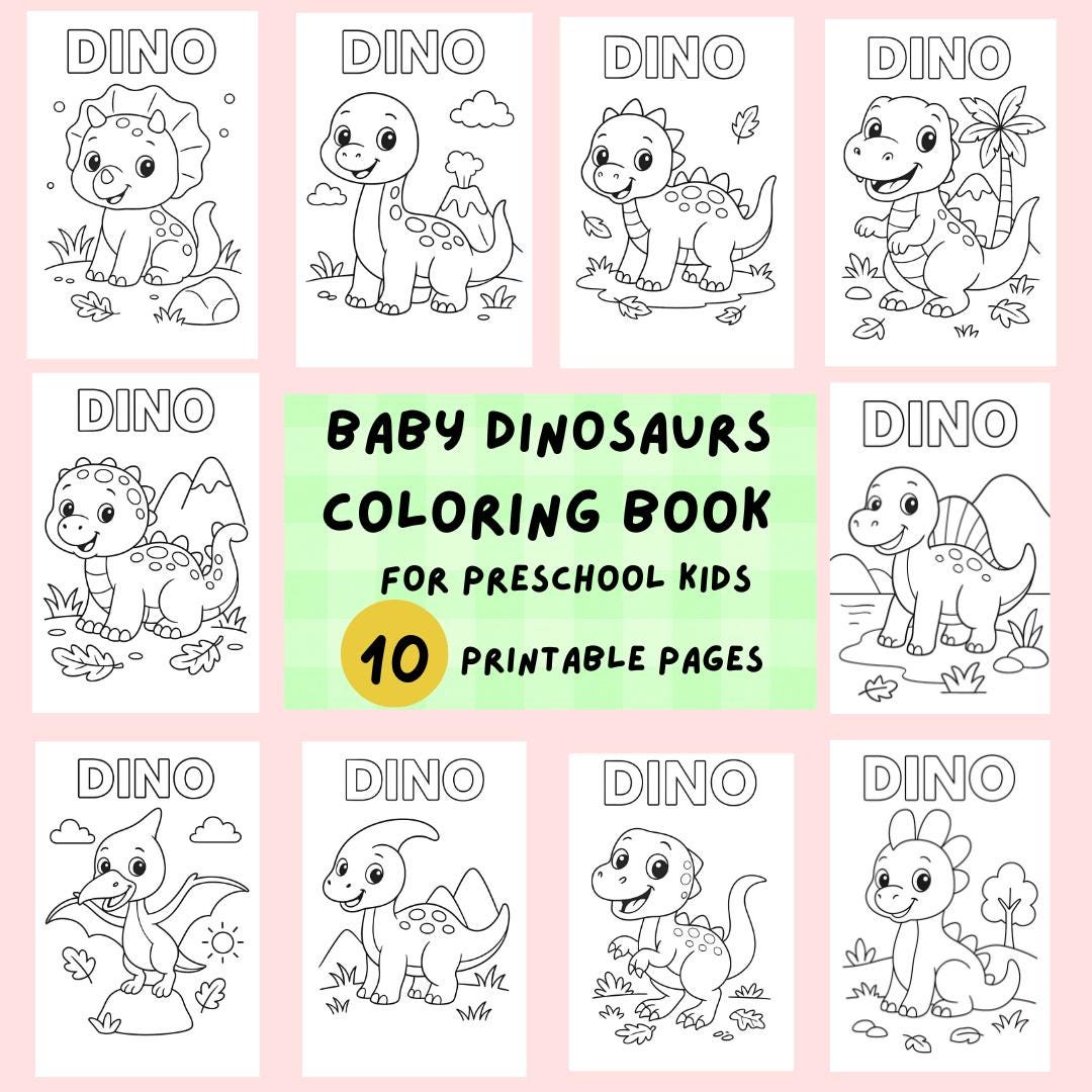 Baby Dinosaurs Coloring Pages | Cute Dinosaur Printables for Toddlers ...