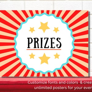 Carnival Party Posters - Carnival PTO Event - Carnival Posters - Carnival Signs - School ...