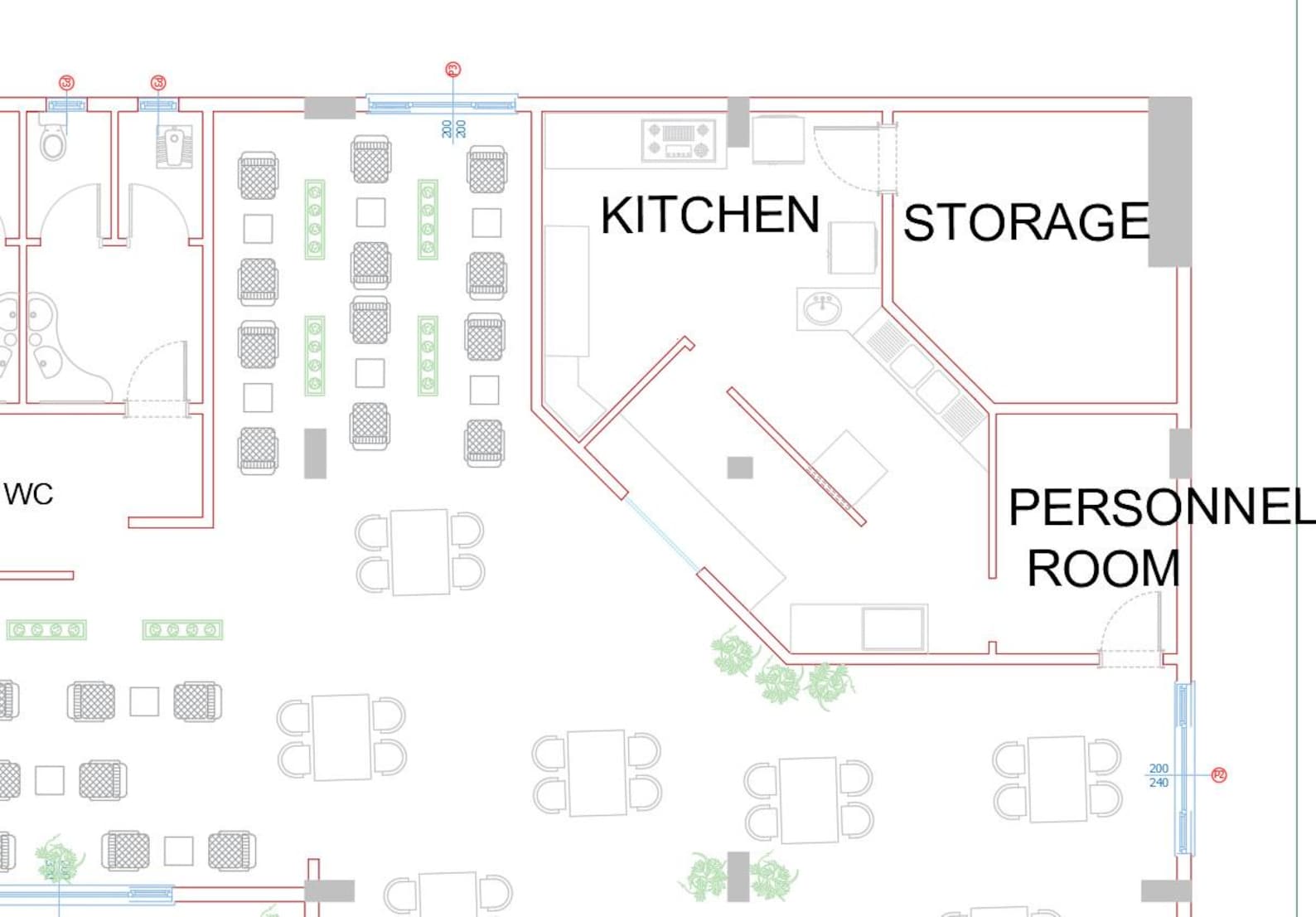Autocad Cafe and Restaurant Plan Blocks I DWG + PDF - Etsy