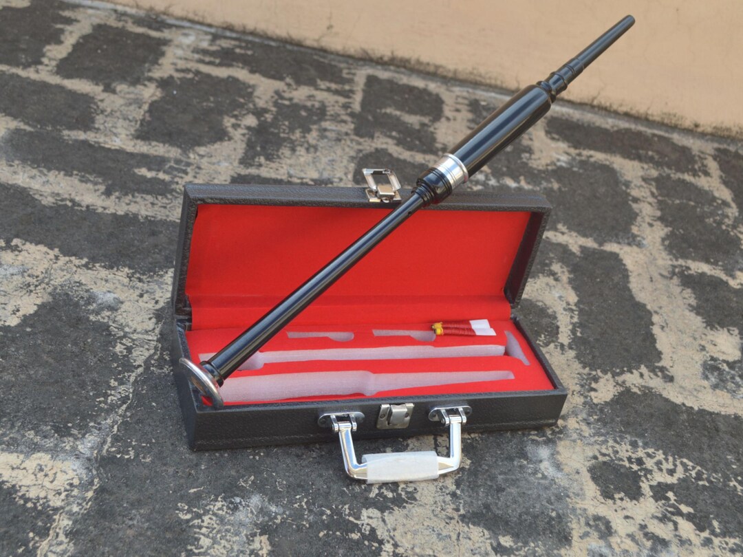 Scottish Black Rosewood Bagpipes Practice Chanter With Two Reeds ...