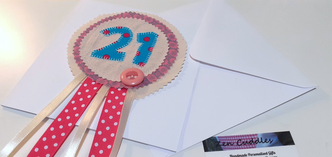 21st Birthday Card Badge - Etsy