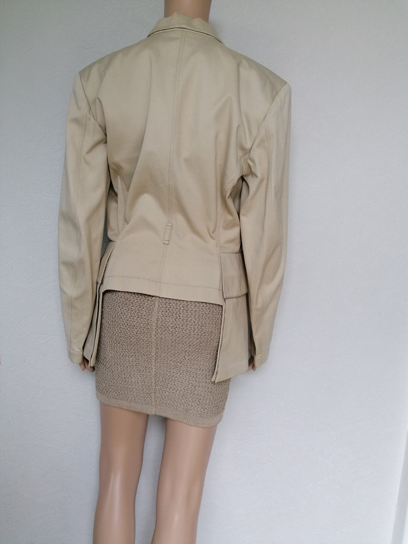 80s AZZEDINE ALAÏA Saharan Jacket Rare Beige Safari Jacket | Etsy
