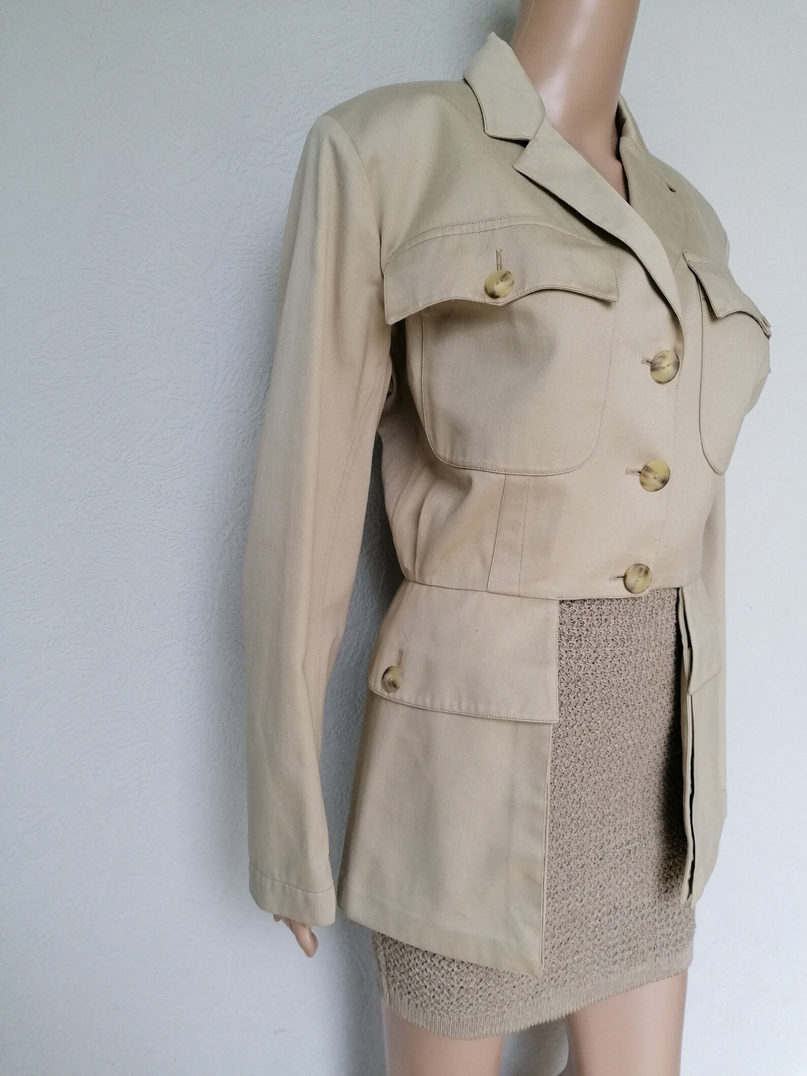 80s AZZEDINE ALAÏA Saharan Jacket Rare Beige Safari Jacket | Etsy