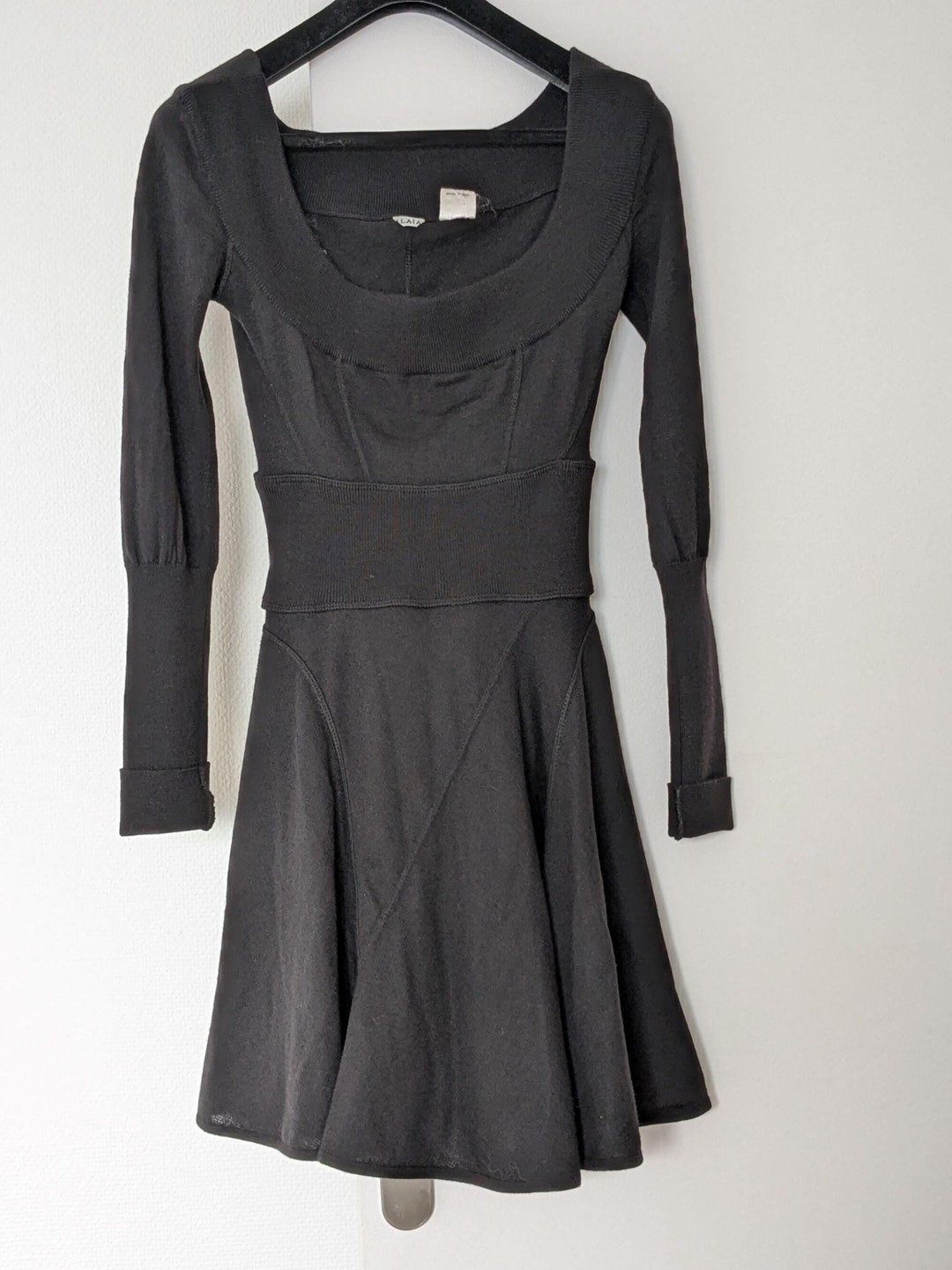 Vintage 80s AZZEDINE ALAÏA Black Wool Dress Alaïa Mini Skater Long ...