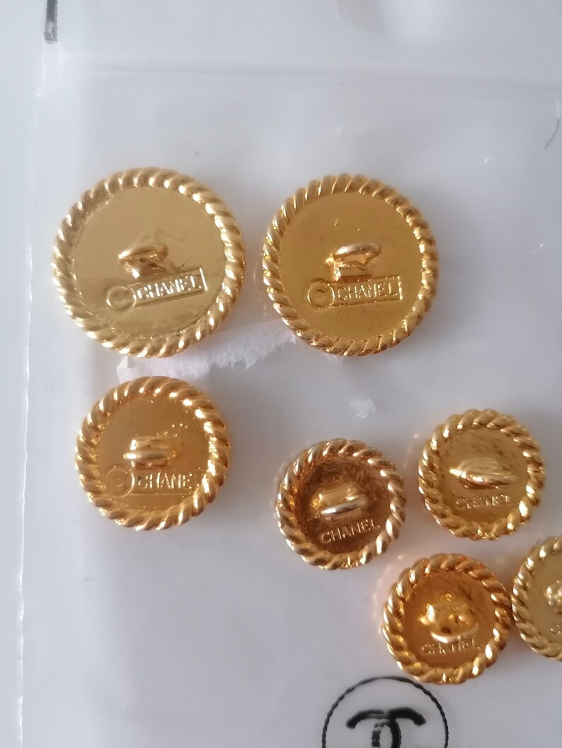 CHANEL Gold Plated Clover Buttons Fall-winter Collection 87 - Etsy