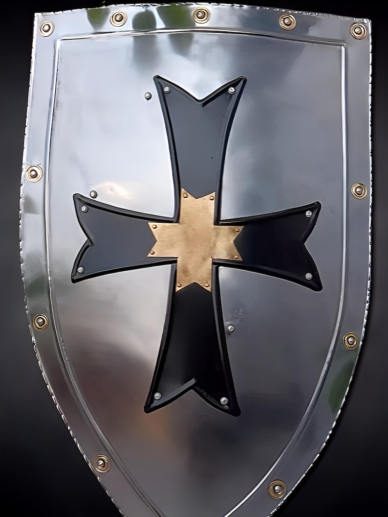 Personalized Medieval Knight Shield With Celtic Cross: Crusader Armor ...