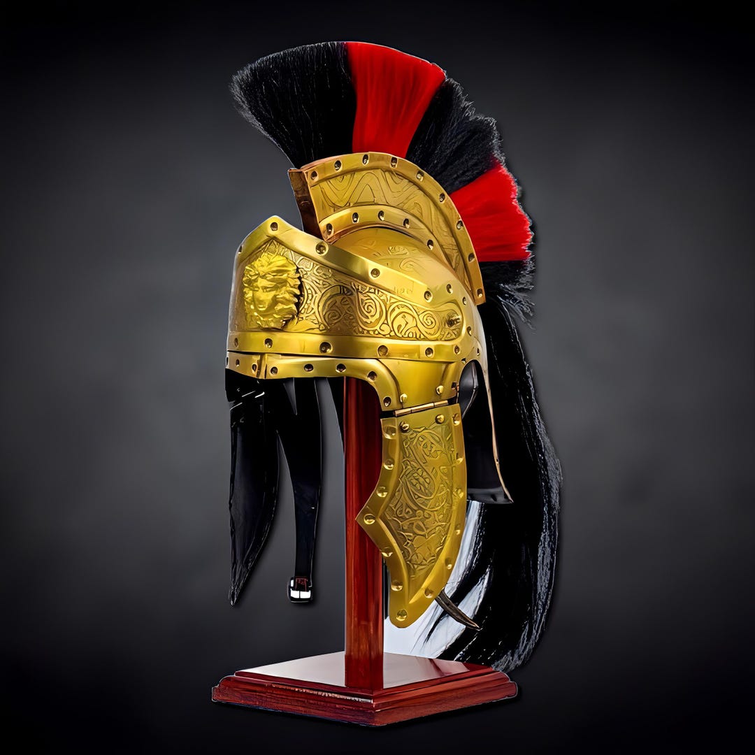 Roman Gladiator Helmet Replica: 18 Gauge Steel, Polished Finish - Etsy UK