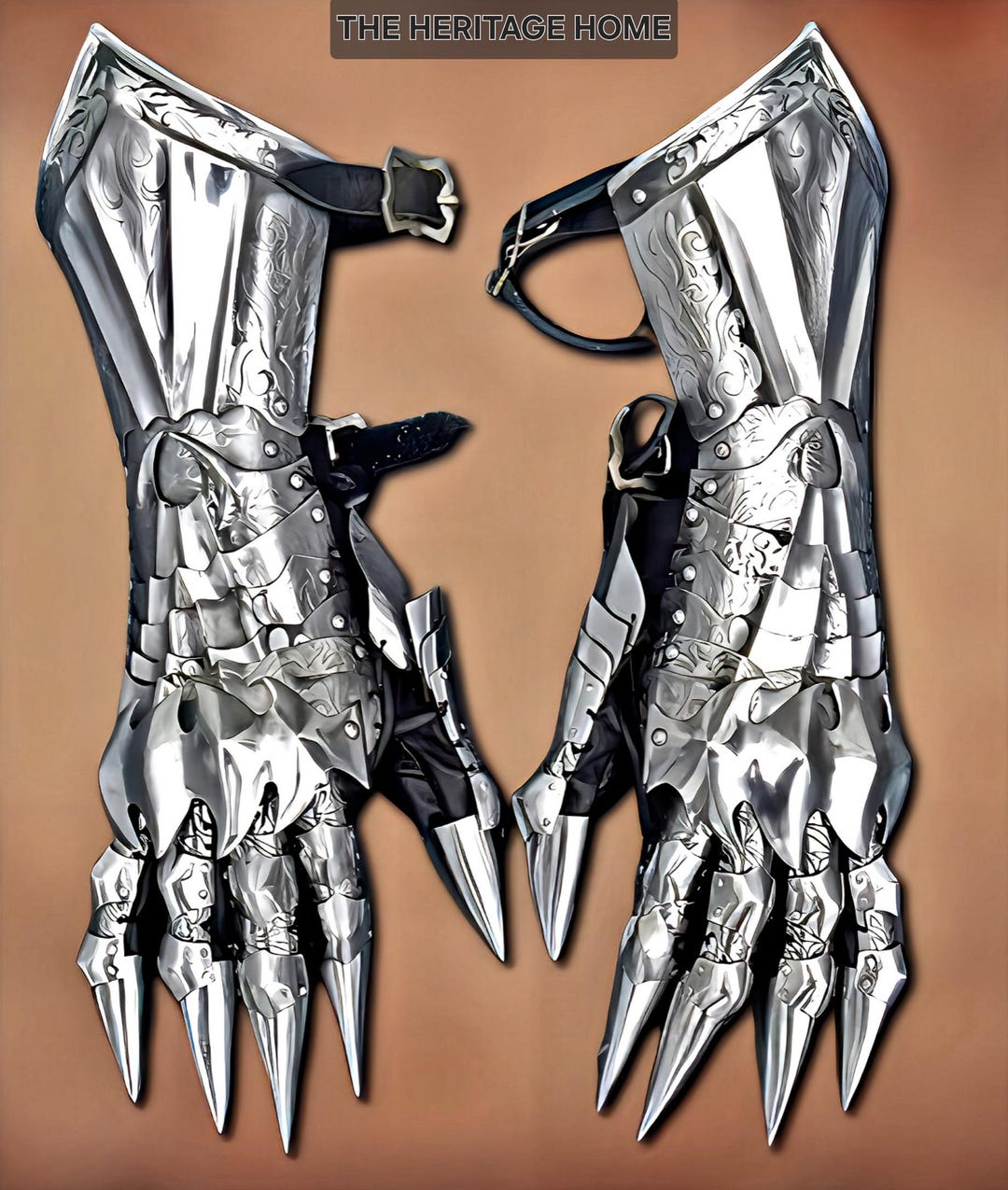 Personalized Medieval Dragon Claw Gauntlets: Viking Gothic Armor ...