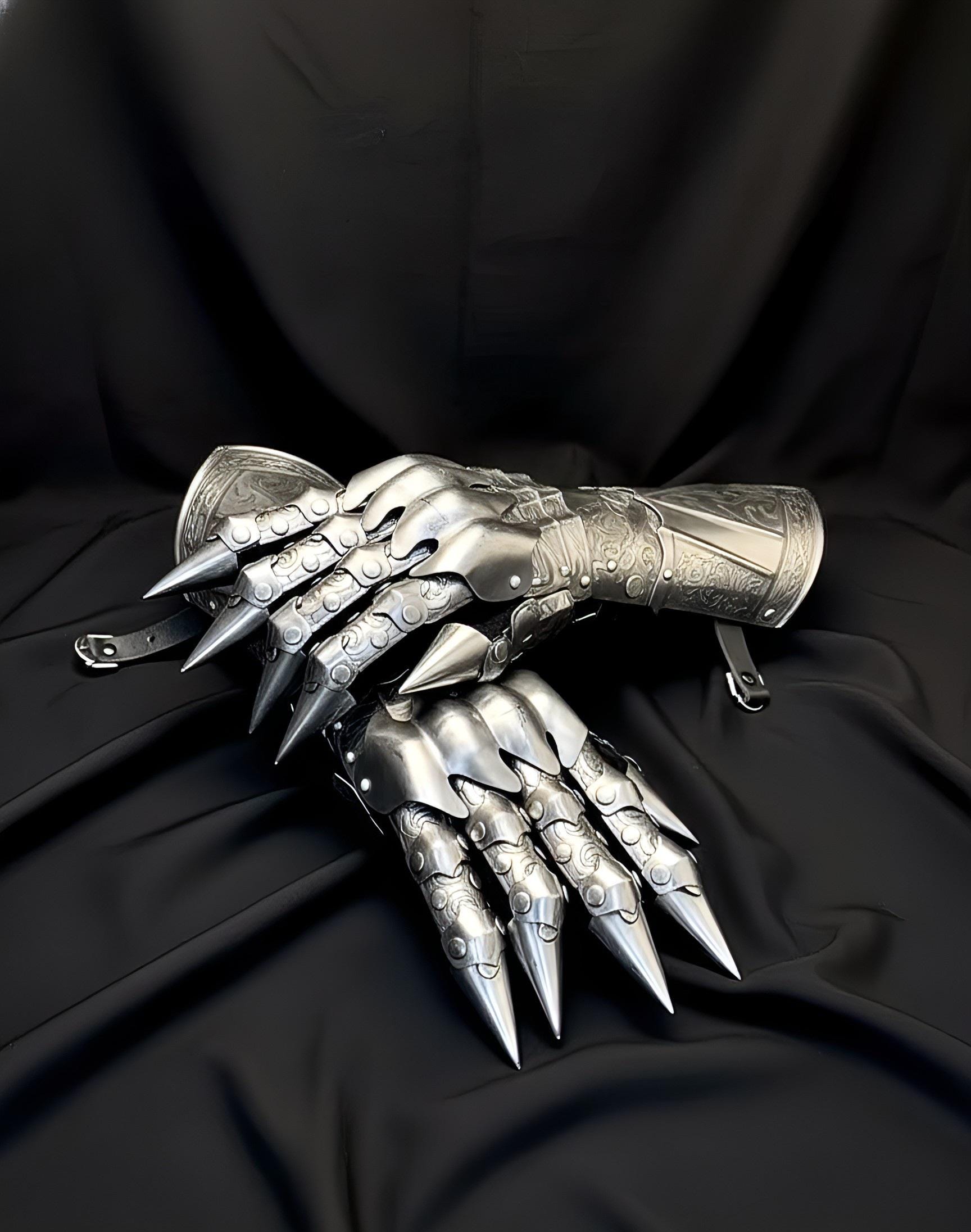 Personalized Medieval Dragon Claw Gauntlets: Viking Gothic Armor ...