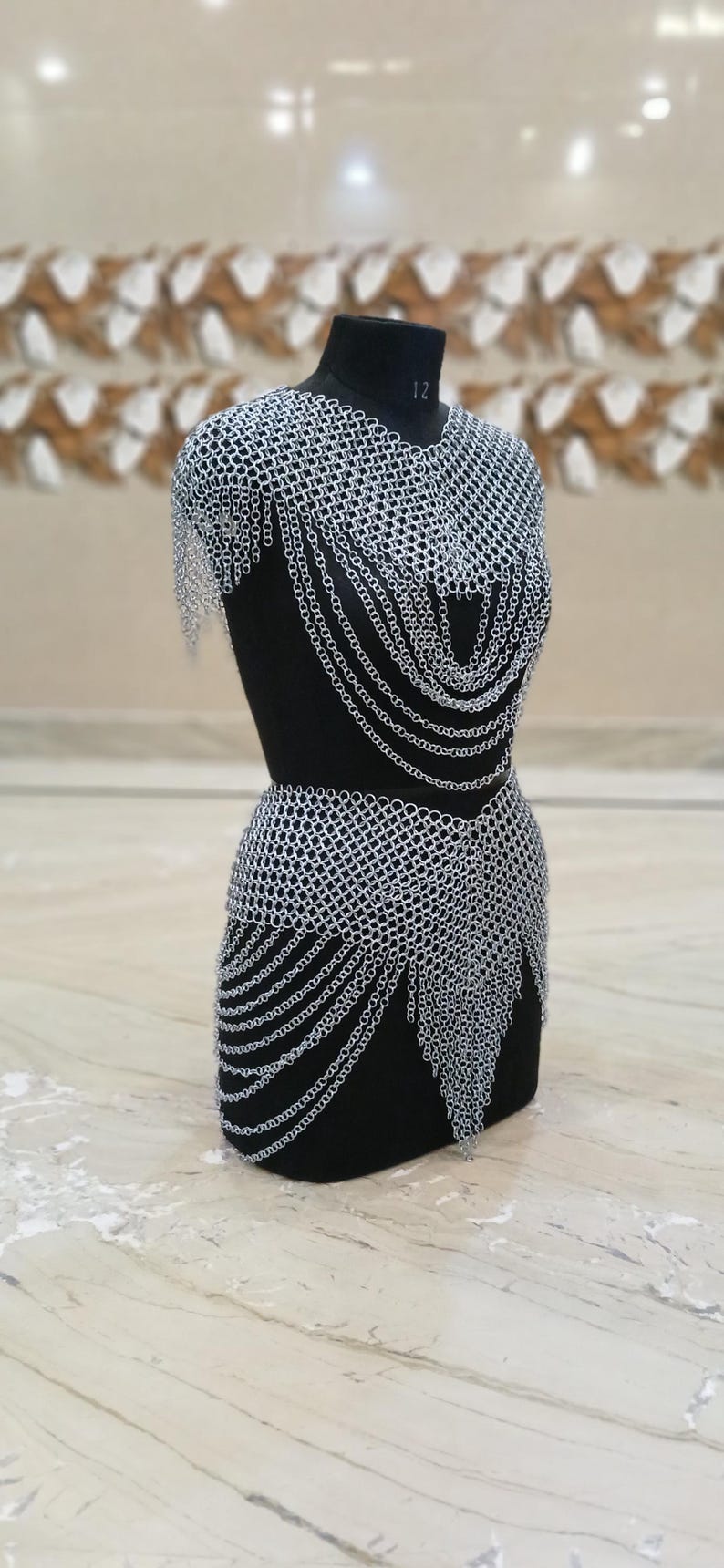 Handmade Chainmail Lingerie Set, Steel Armor Bodysuit - Gothic Rave ...