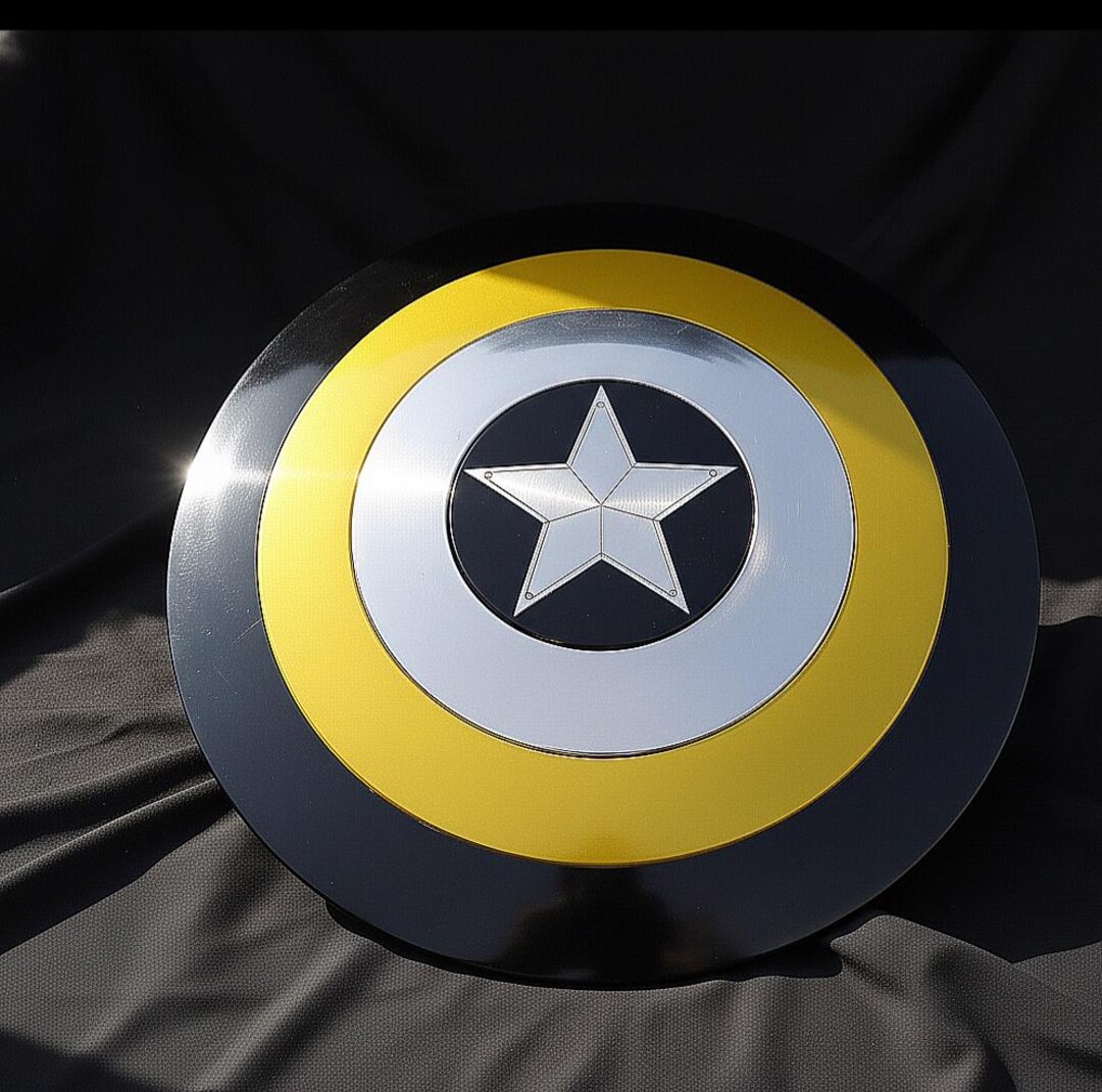 Personalized Metal Star Shield Wall Decor, Black & Yellow, Superhero ...