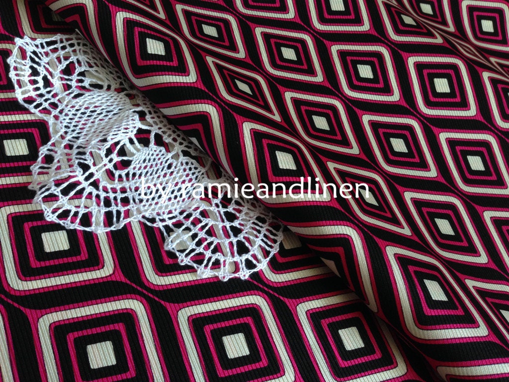 Pink Diamond Silk Fabric Silk Twill Fabric Diamond Pattern | Etsy