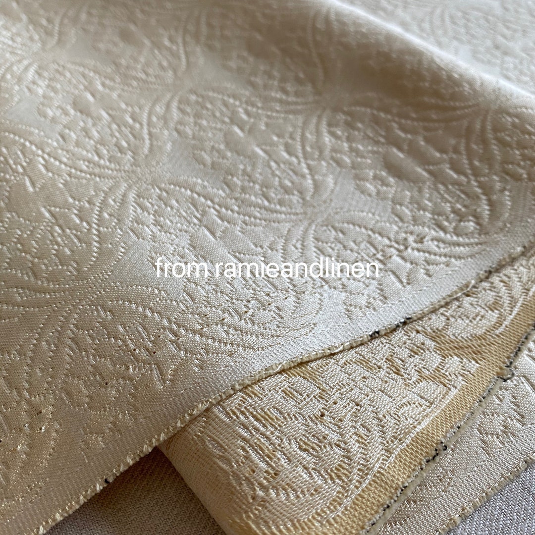 Silk Fabric, Engraving Style Jacquard Weaved 39M/M Heavy Silk Cotton ...