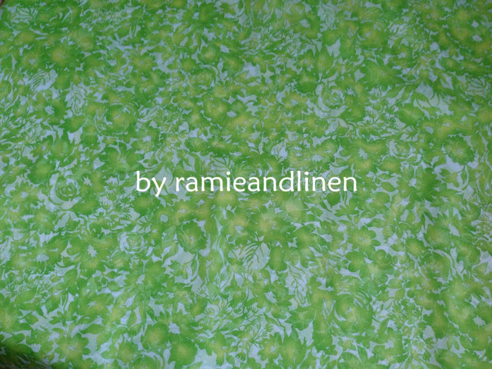 Silk Fabric Spring Green Floral Print Silk Organza Half Yard - Etsy