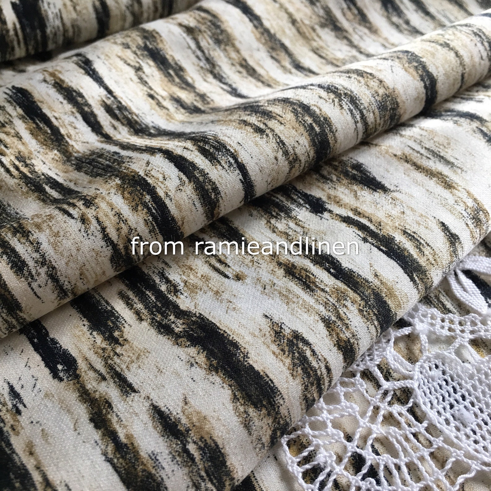 Silk Fabric Abstract Design Pattern Print Silk Cotton Blend - Etsy