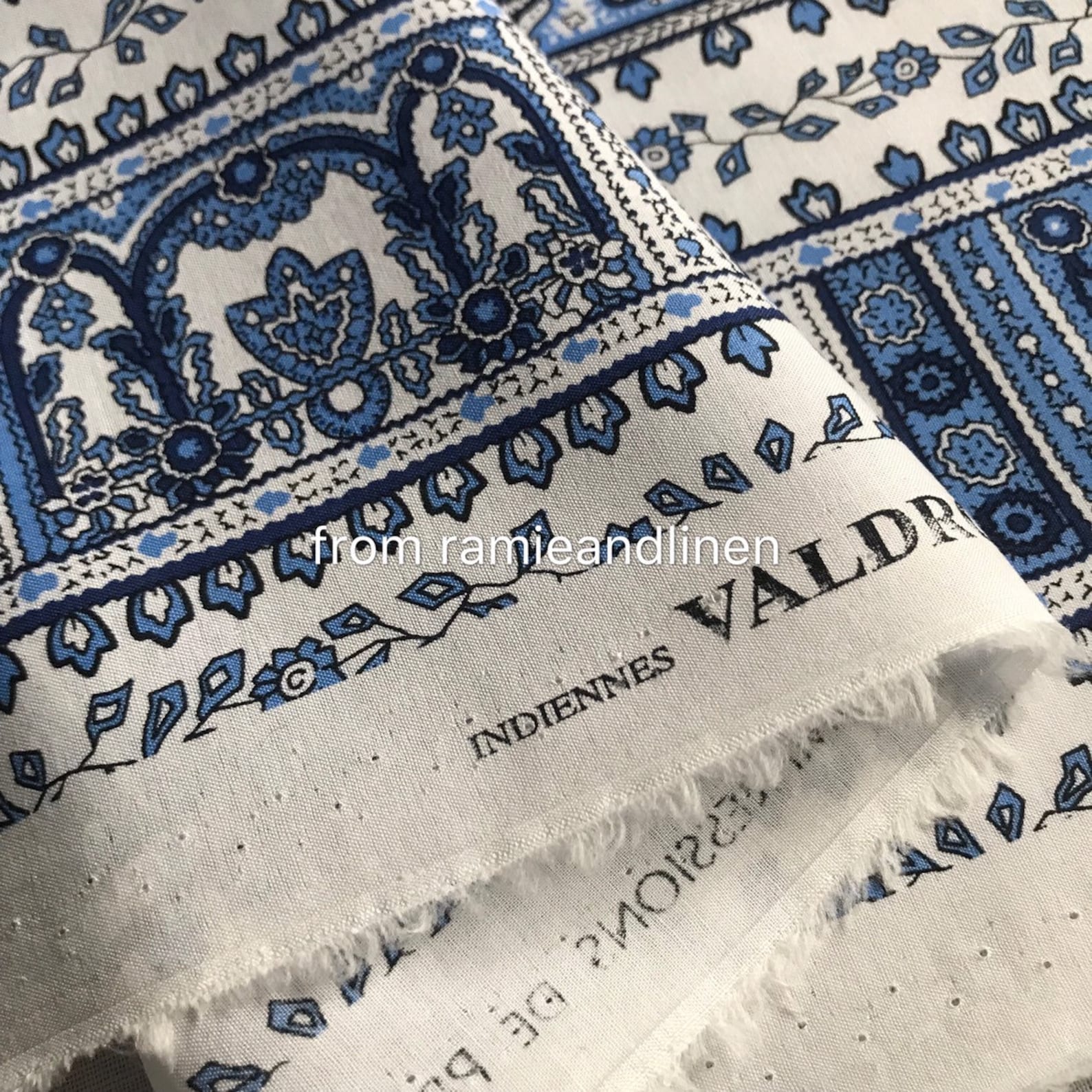 Imported French Fabric Classical Pattern Print Fine Cotton | Etsy