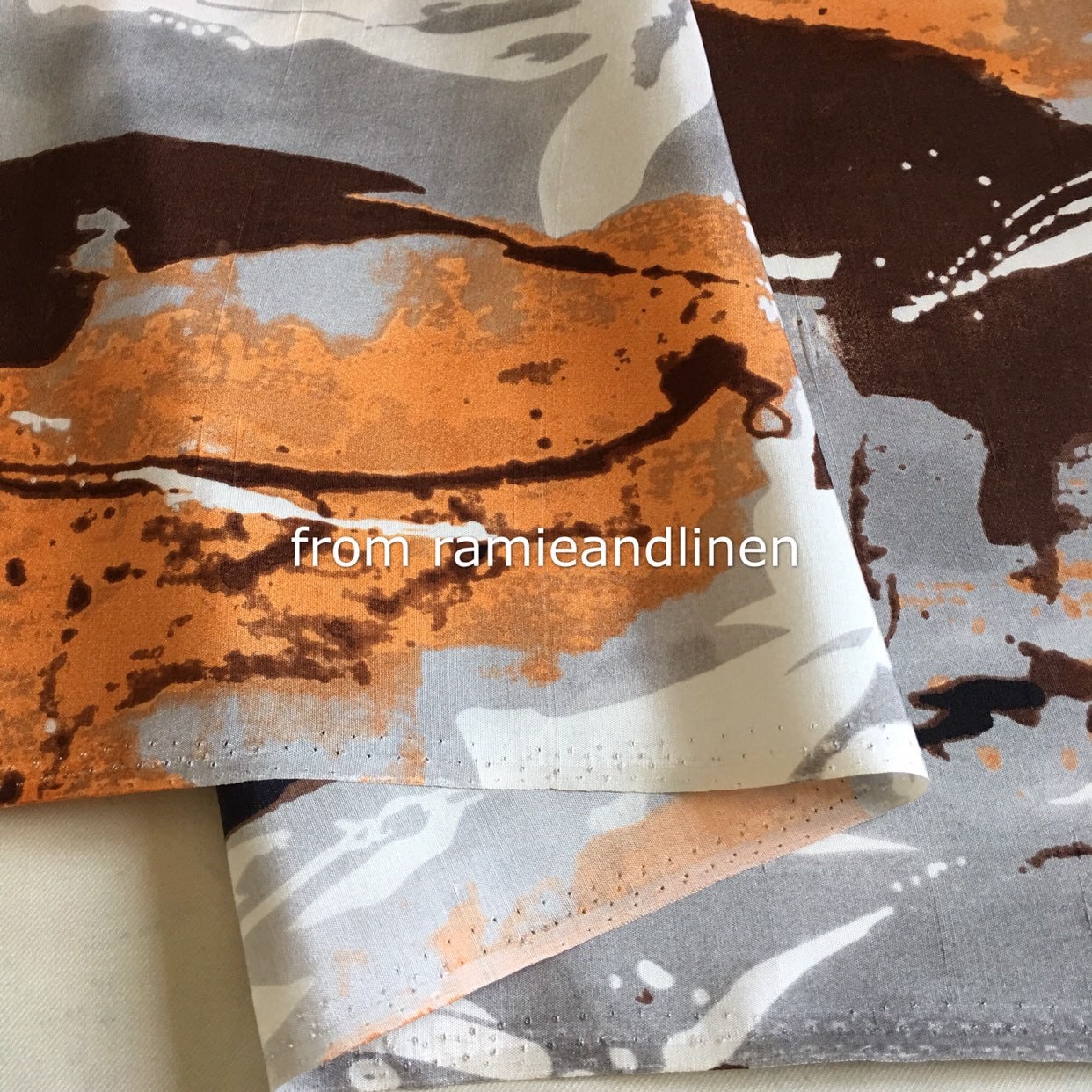 Silk Fabric Abstract Painting Print Doupioni Silk Fabric | Etsy