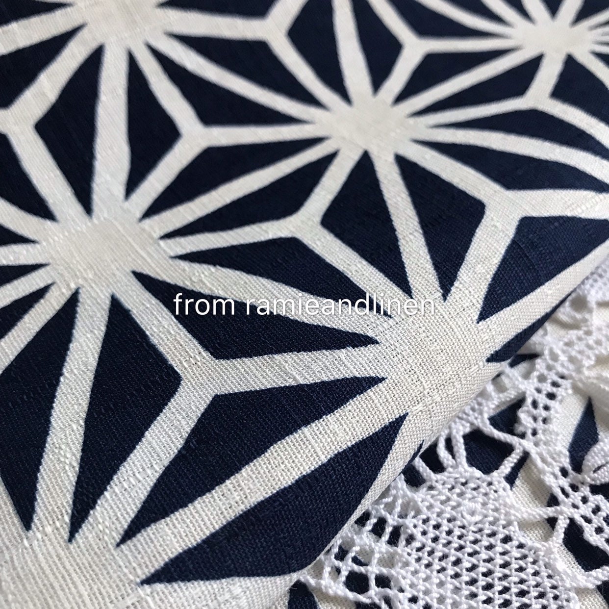 Japanese cotton fabric Tortoise shell pattern print slub | Etsy