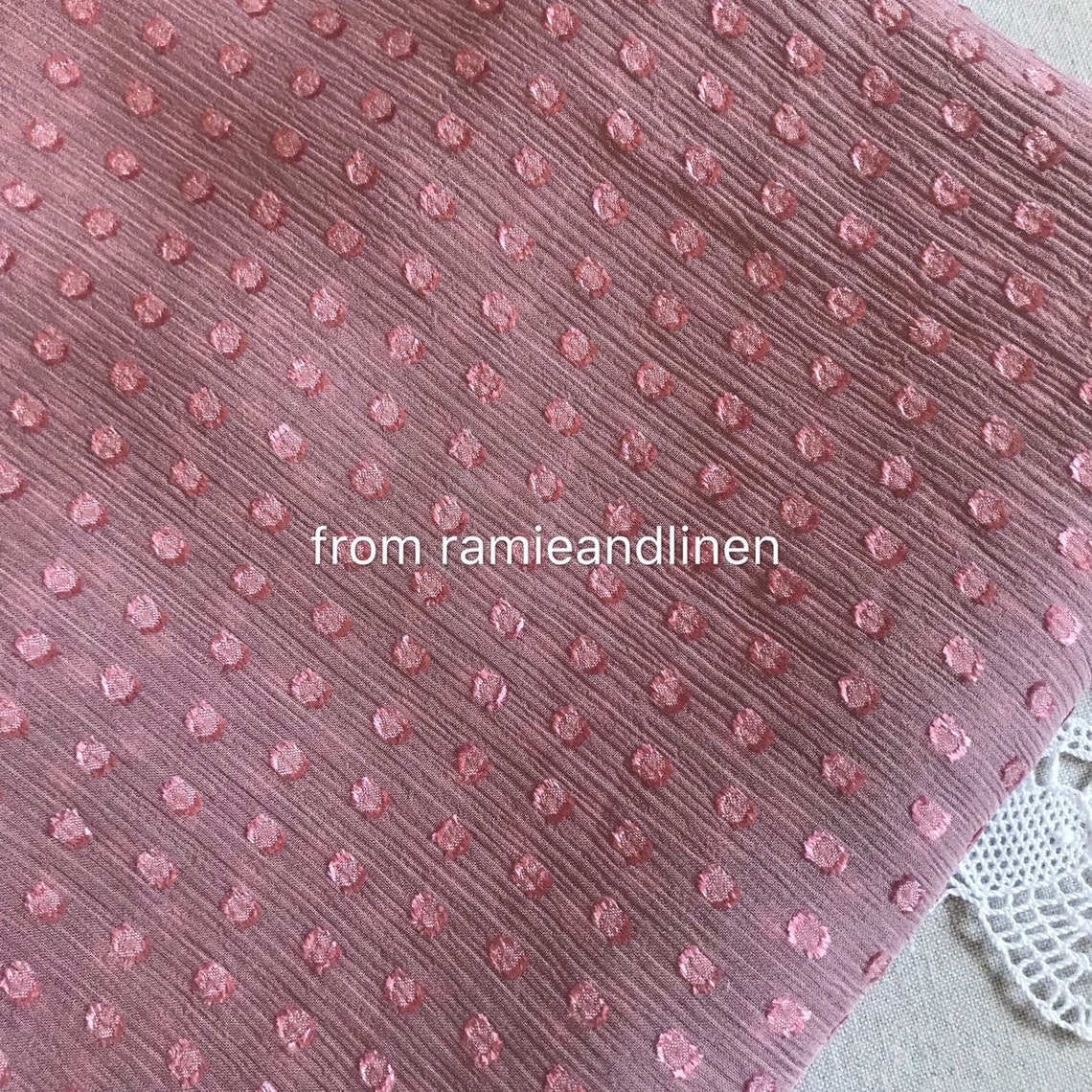 Silk Fabric Dot Clip Cord Fabric Dots Weaved in Crepe - Etsy