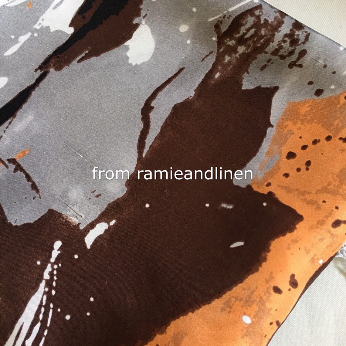 Silk Fabric Abstract Painting Print Doupioni Silk Fabric | Etsy