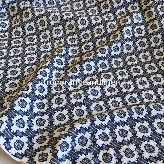 Silk Fabric Pattern Print and Jacquard Silk Cotton Blend | Etsy