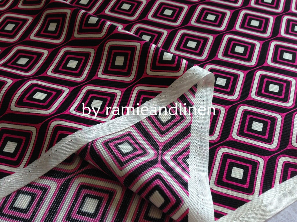 Pink Diamond, Silk Fabric, Silk Twill Fabric, Diamond Pattern Print ...