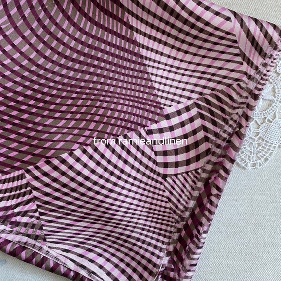 Silk Fabric Geometric Waves Pattern Print Silk Twill Fabric - Etsy