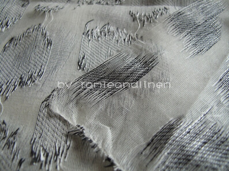 Silk Cotton Blend Clipped Jacquard Fabric Half Yard by - Etsy