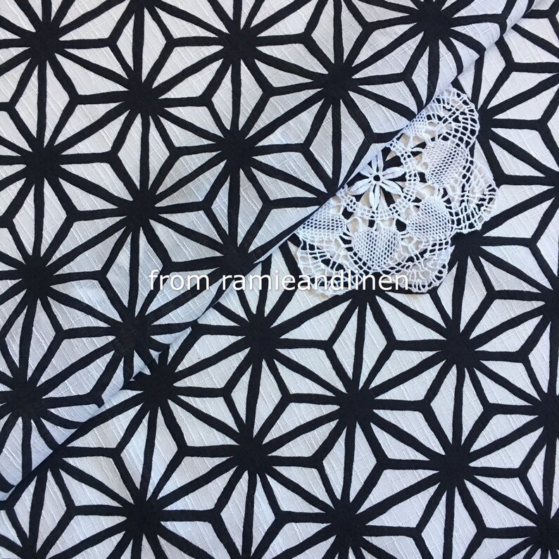 Japanese Cotton Fabric Tortoise Shell Pattern Print Slub - Etsy